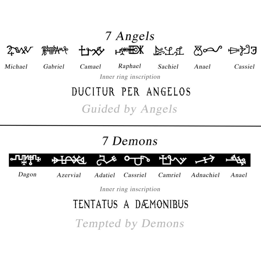 Demon Black & Angel White (R212) ~ Rings | Alchemy England